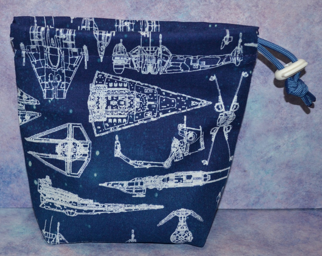 Space Ships Blueprint Cloth Drawstring Bag for Dice/d&d/warhammer 40k ...