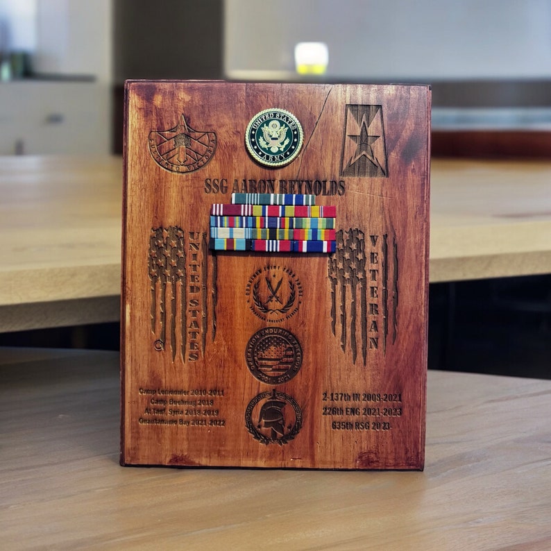 Custom Military Service Plaque - Etsy