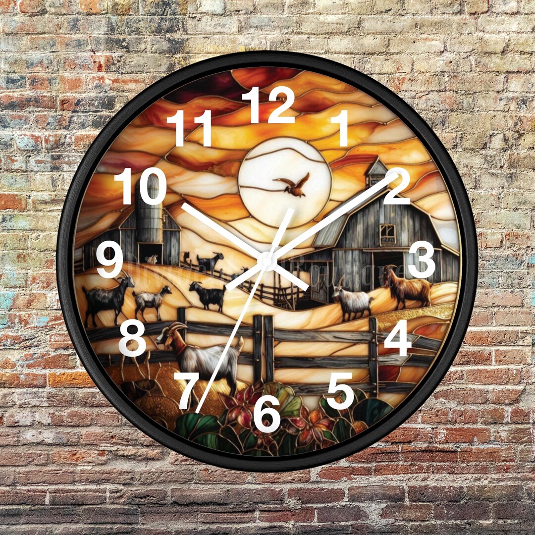 Farm Wall Clock, Farmhouse Clock, on the Farm Clock, Cool Clock, Unique ...