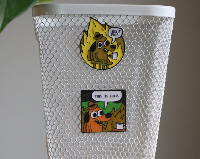 Enamel Pins: I'm Fine This is Fine Cute Brooch Funny Badge Perfect for ...