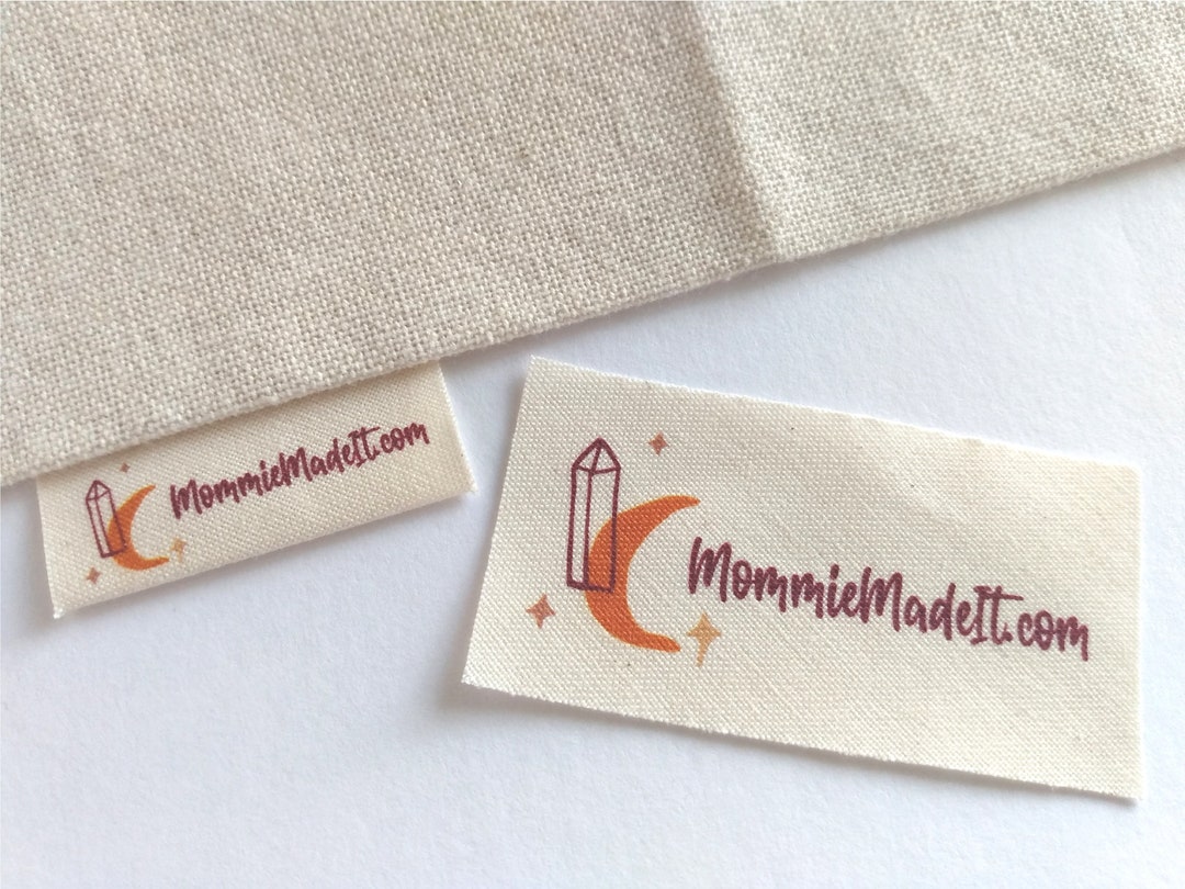 Boho Crystal Lunar Moon Labels Fabric Tags Personalized - Etsy