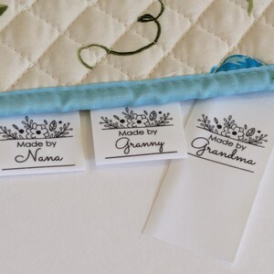 Made by Grandma Labels - Designs Shown Are Ready to Ship - Frayproof ...