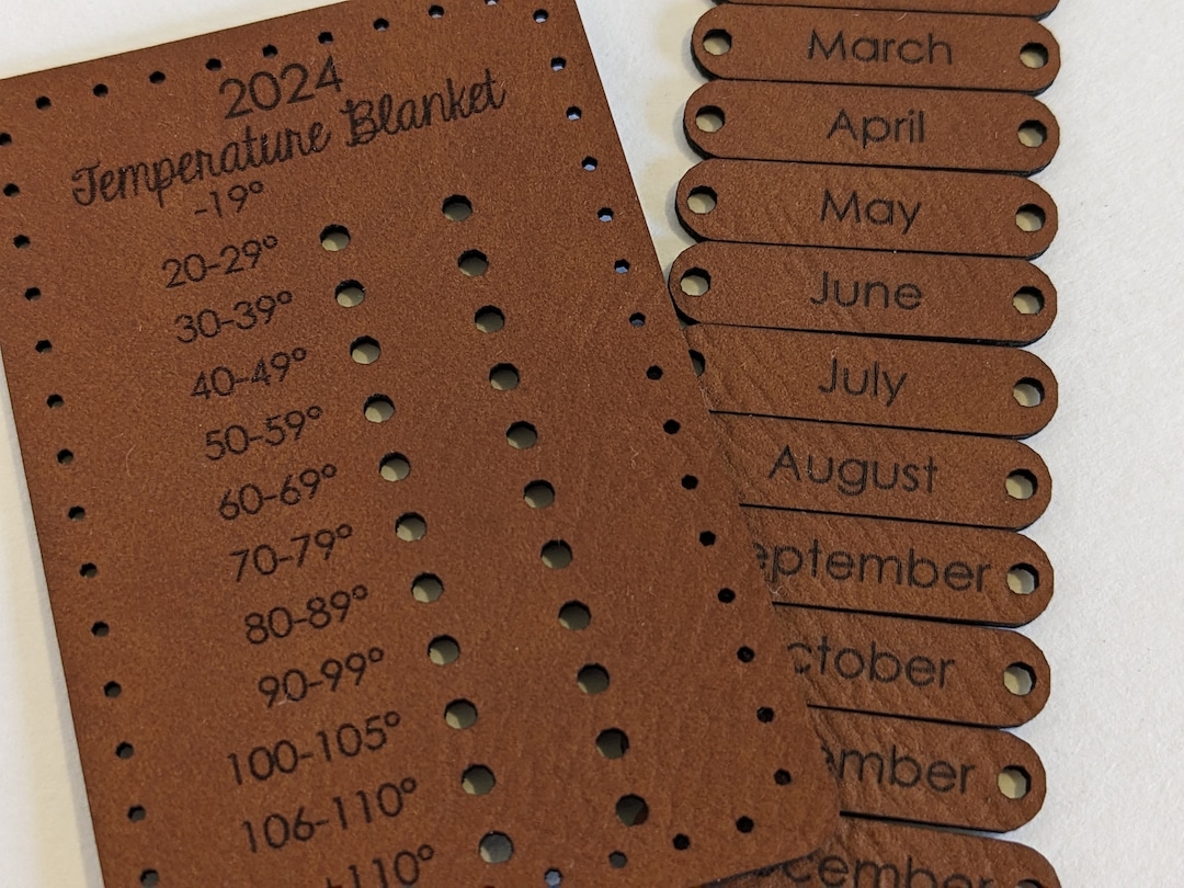 Personalized Faux Leather Temperature Blanket Shade Color Palette and ...