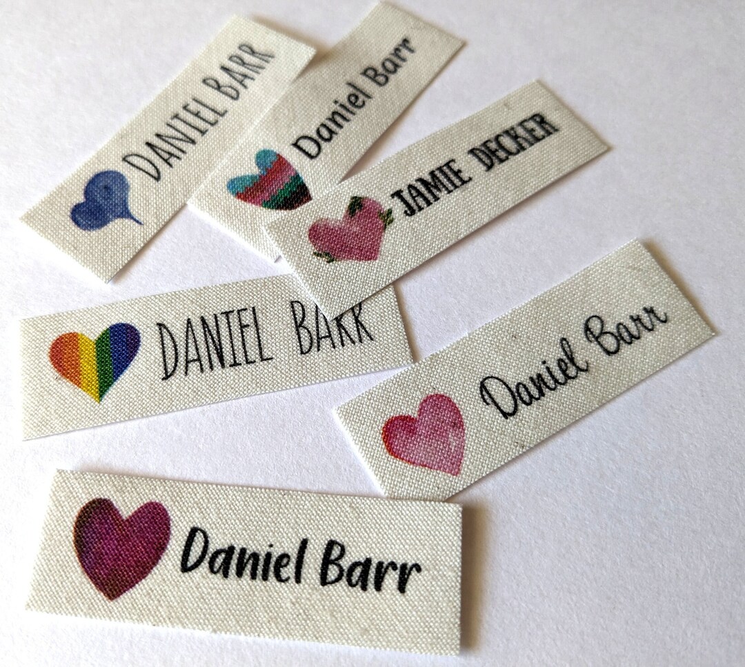 Iron on Organic Cotton Personalized Clothing Labels With - Etsy