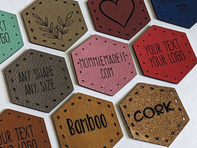 Leather Labels for Handmade Items Custom Made With Rivets - Etsy