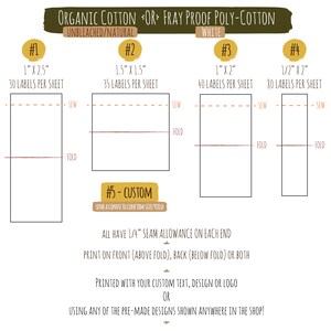 Clothing Labels Custom Half Fold Hem Loop Style Organic Labels Using ...