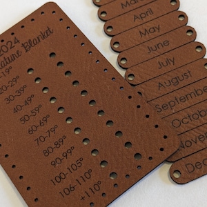Temperature Blanket Color Palette Labels With Optional Month Tags ...