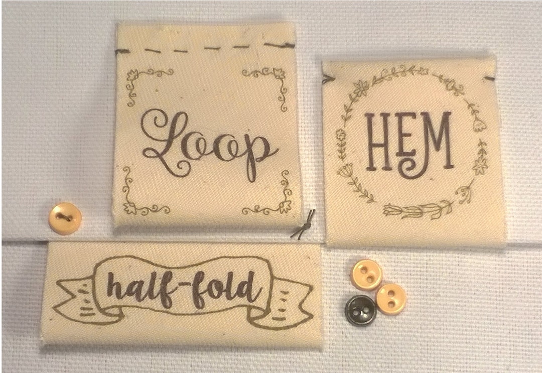 Clothing Labels Custom Half Fold Hem Loop Style Organic Labels Using ...