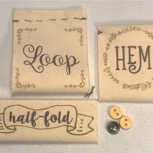 Clothing Labels Custom Half Fold Hem Loop Style Organic Labels Using ...