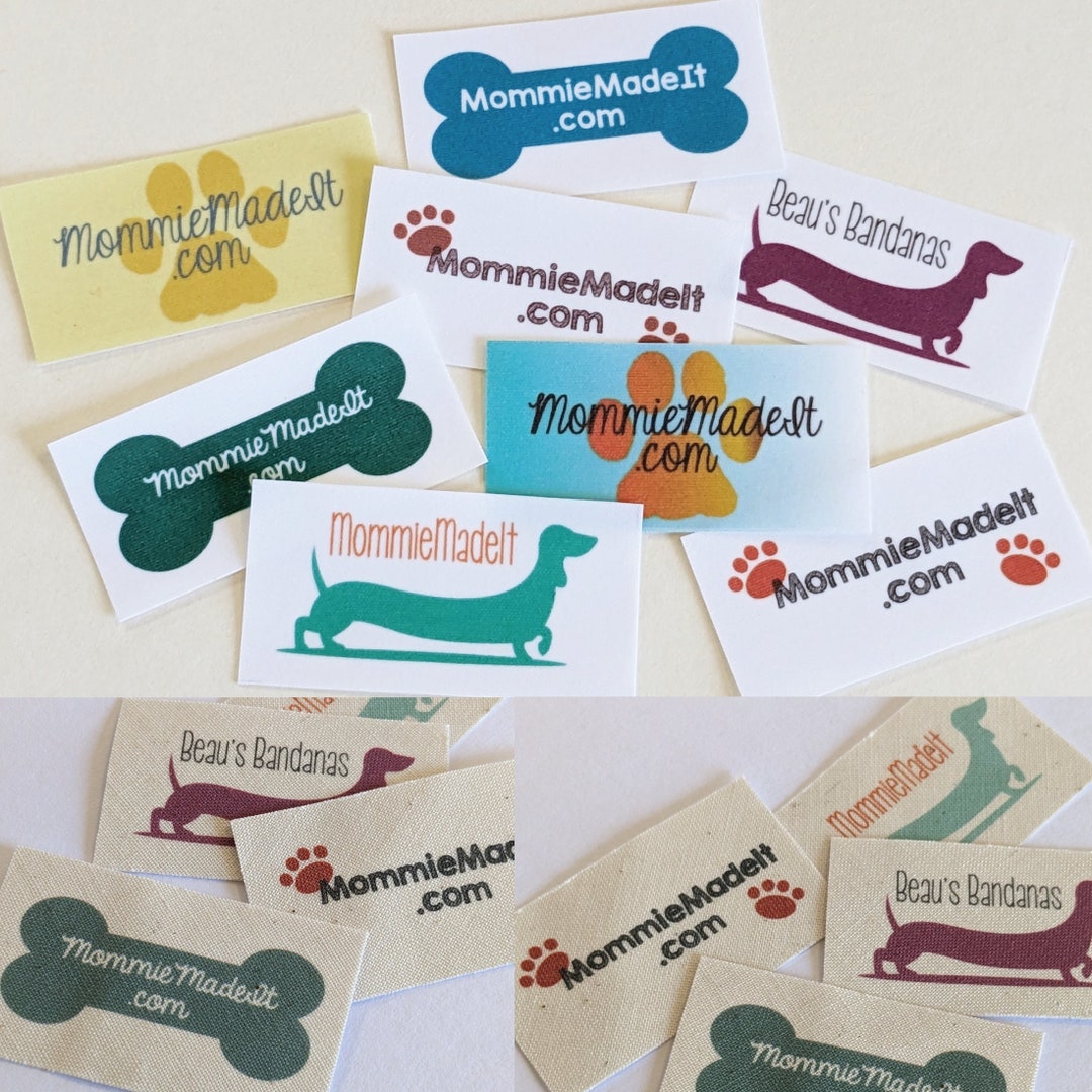 Dog Themed Pet Product Label Bone Pawprint Custom Personalized Tag for ...