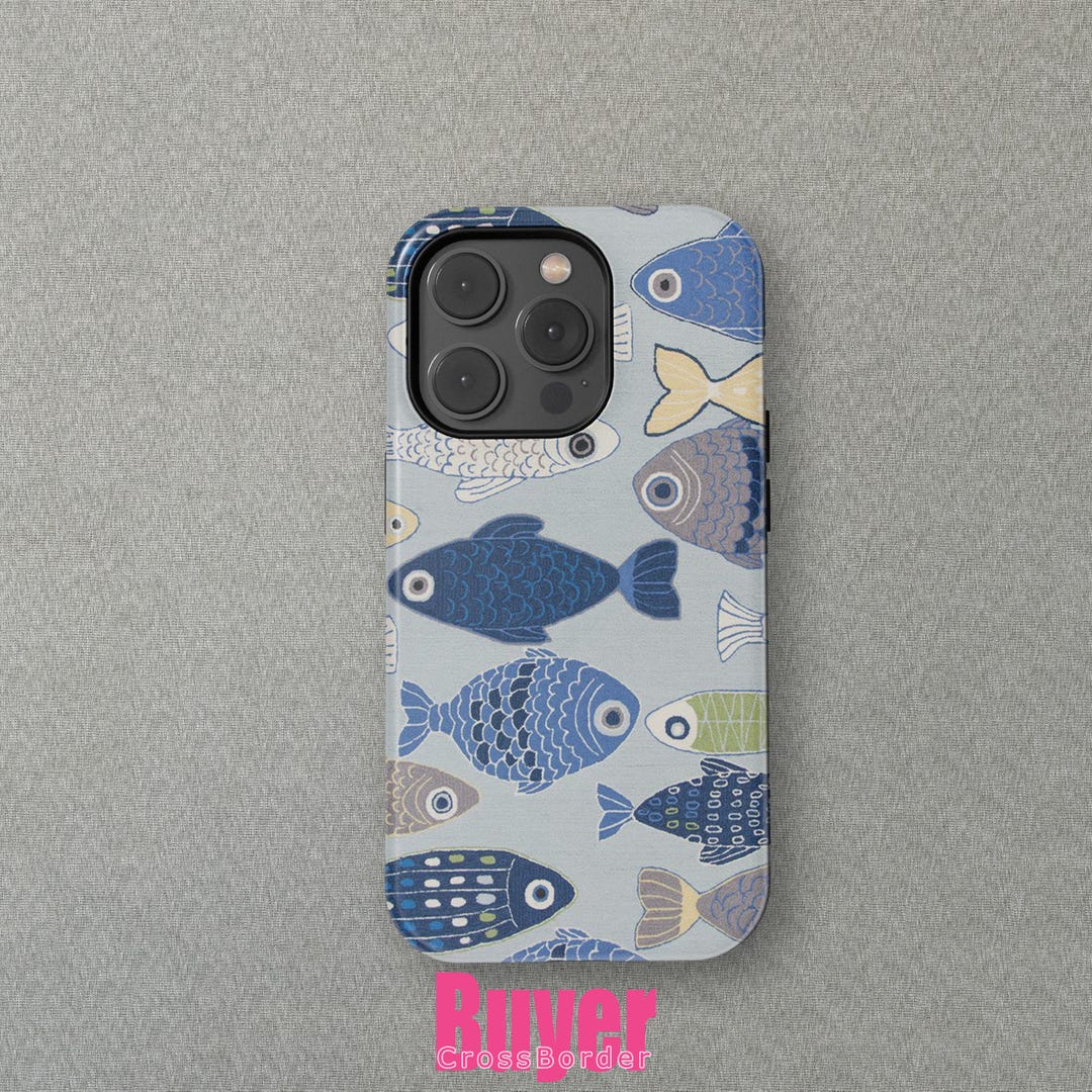 Cute Fish Collage Design for iPhone 16 15 14 13 Mini Pro Max Magsafe ...
