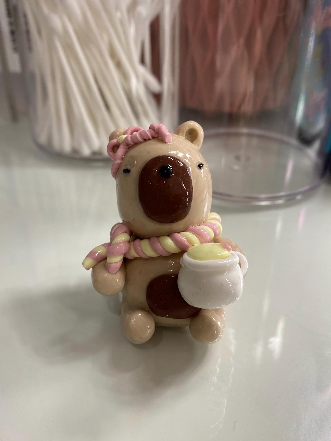 Capybara Polymer Clay Handmade Figurine - Etsy