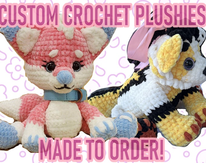 CUSTOM Crochet FURSONA or PET Plushie. Made to Order. - Etsy
