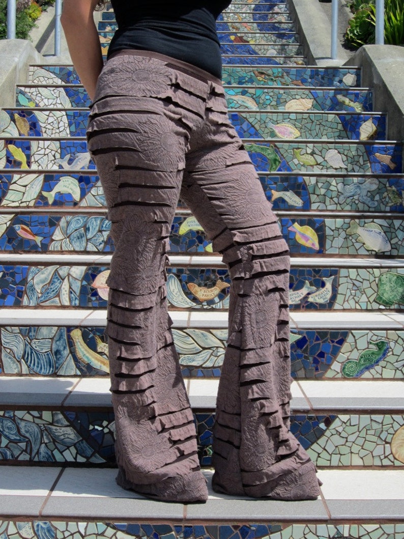 Cotton Ruffle Pants chocolate - Etsy