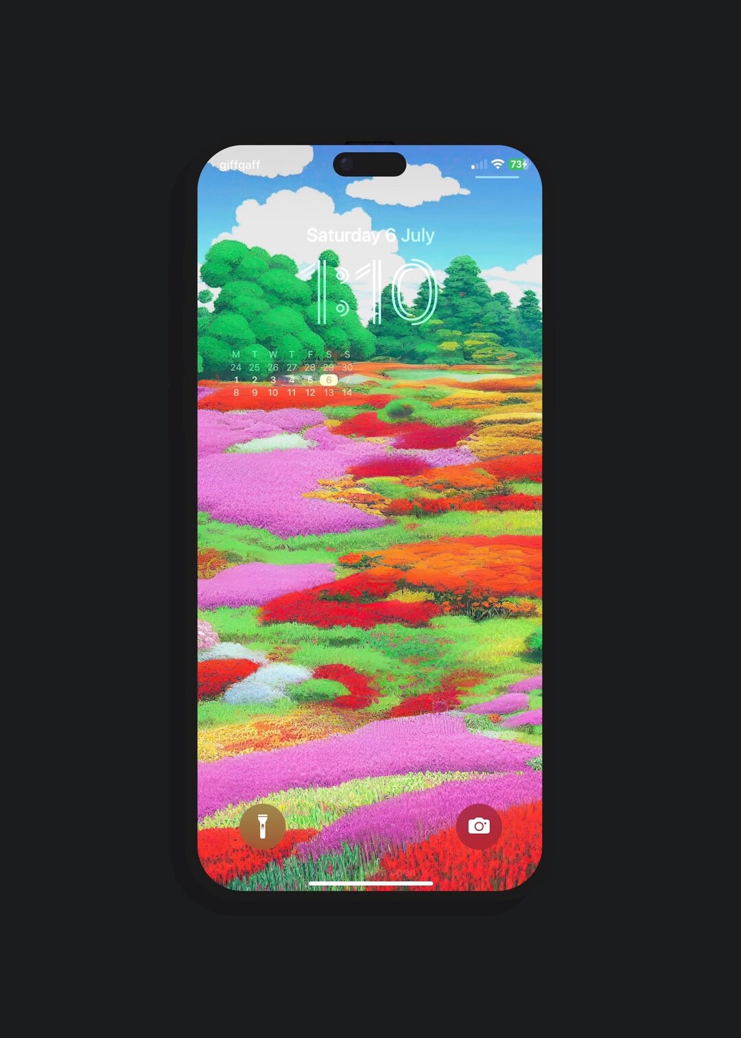 Anime Flower Field HQ Phone Wallpaper - Etsy