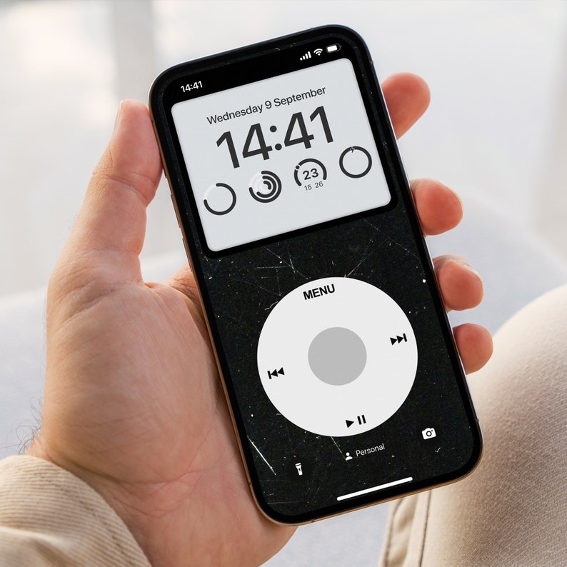 Black Grainy Ipod Classic HQ Phone Wallpaper - Etsy