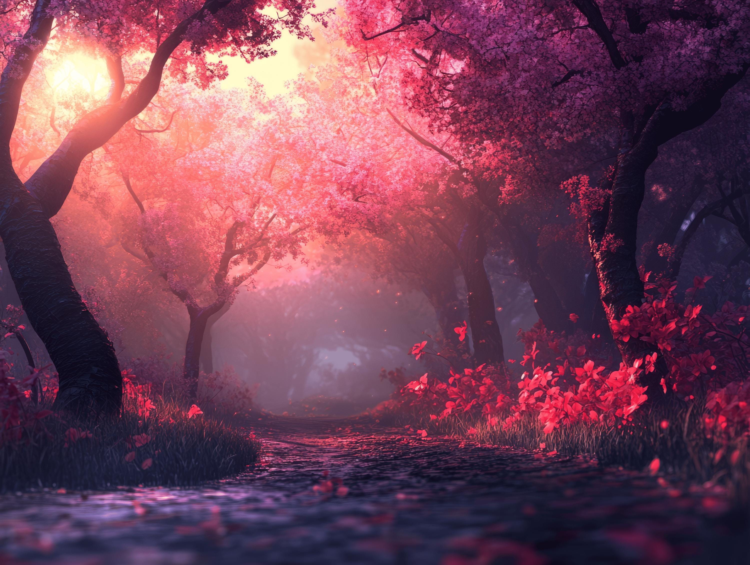4k Digital Desktop Wallpapers Beautiful Enchanted Forest 15 AI ...