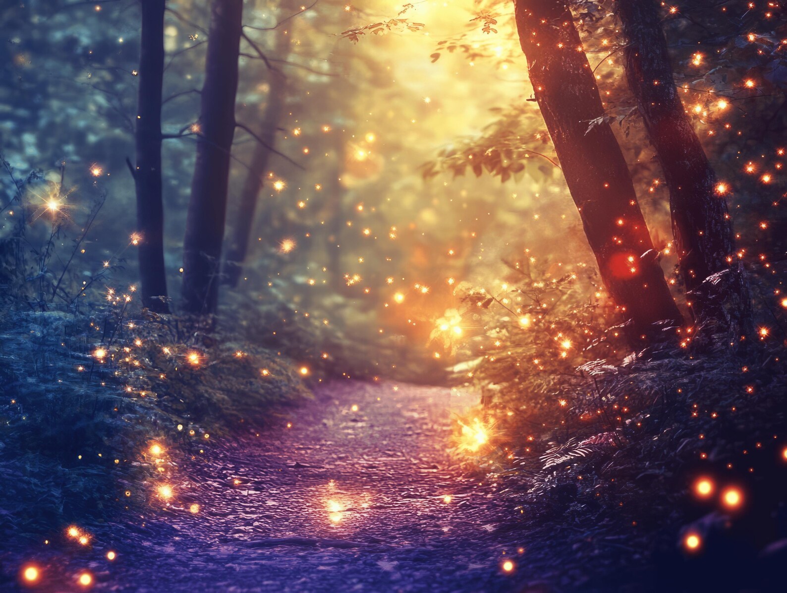 4k Digital Desktop Wallpapers Beautiful Enchanted Forest (15 AI Generated Images) - Etsy