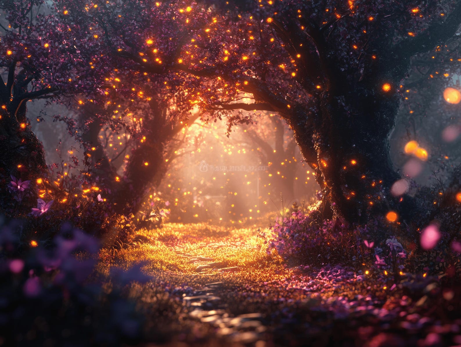 4k Digital Desktop Wallpapers Beautiful Enchanted Forest (15 AI Generated Images) - Etsy