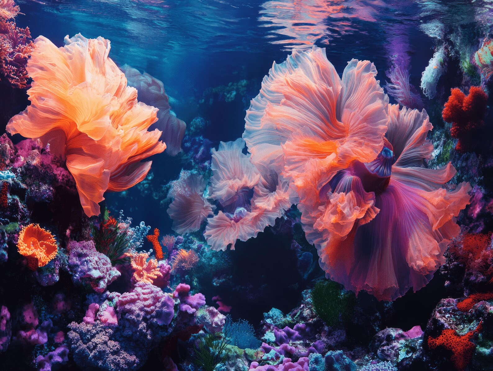 4k Digital Desktop Wallpapers Breathtaking Underwater (15 AI Generated ...