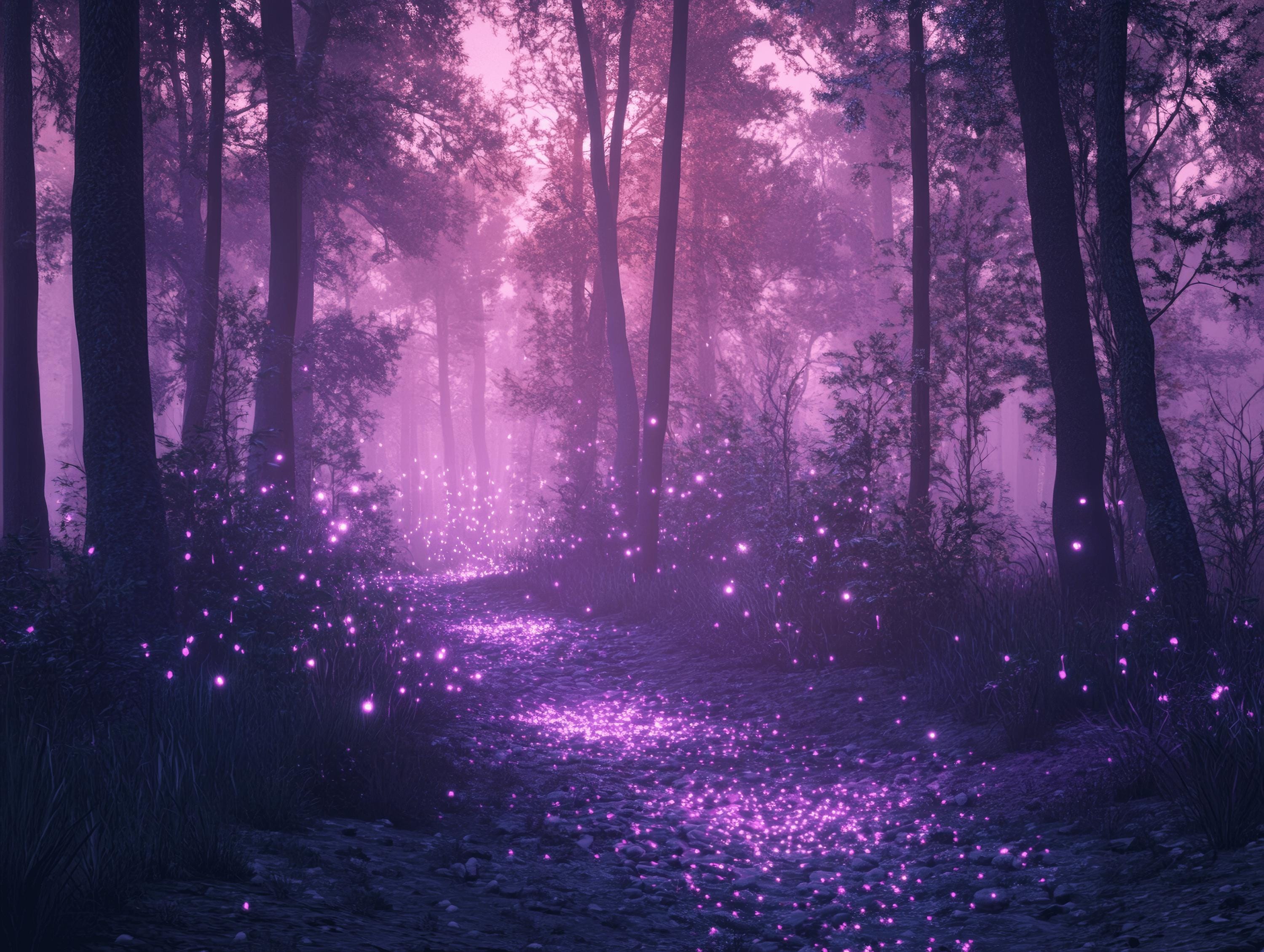 4k Digital Desktop Wallpapers Beautiful Enchanted Forest (15 AI Generated Images) - Etsy