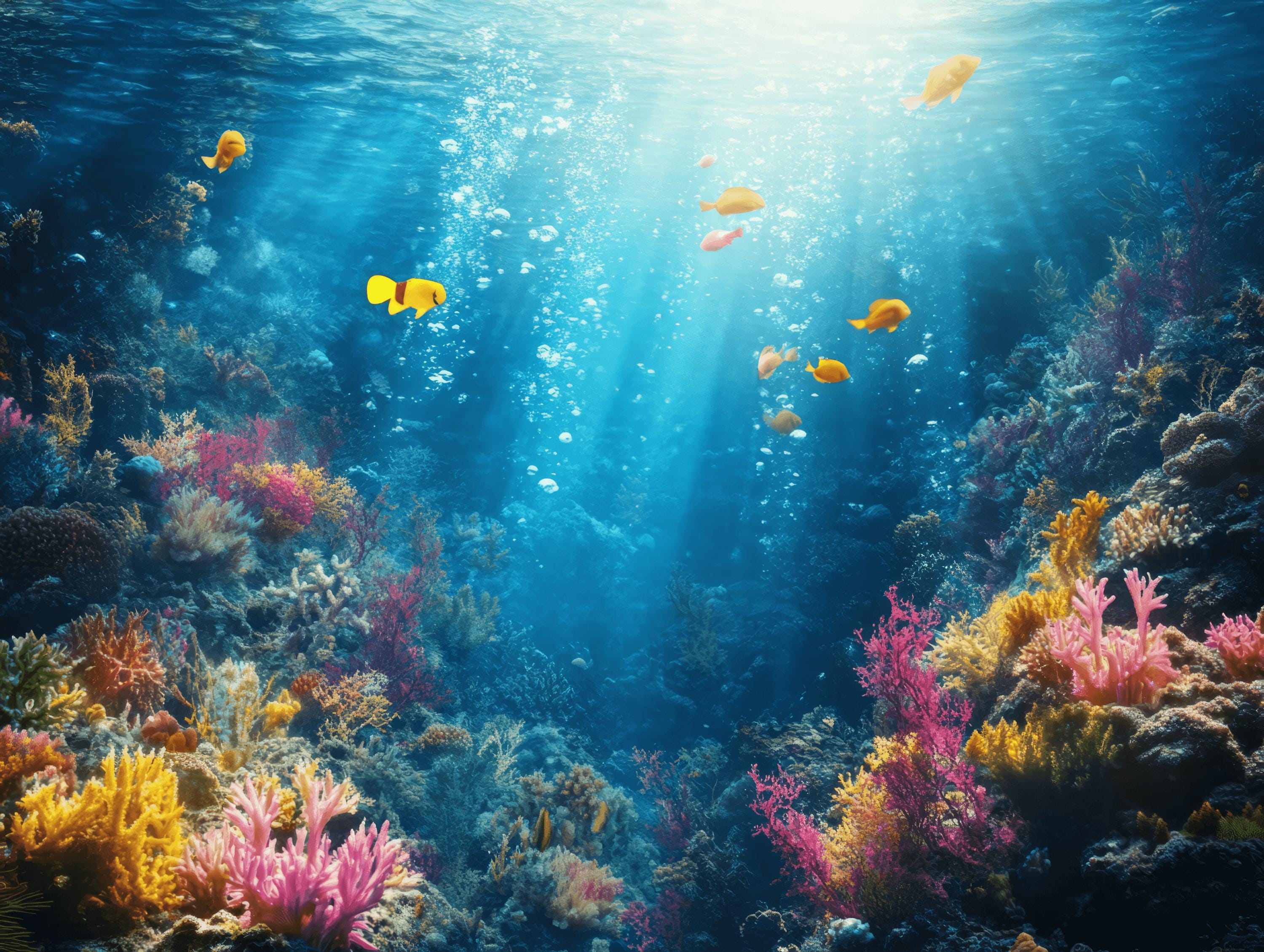 4k Digital Desktop Wallpapers Breathtaking Underwater (15 AI Generated ...