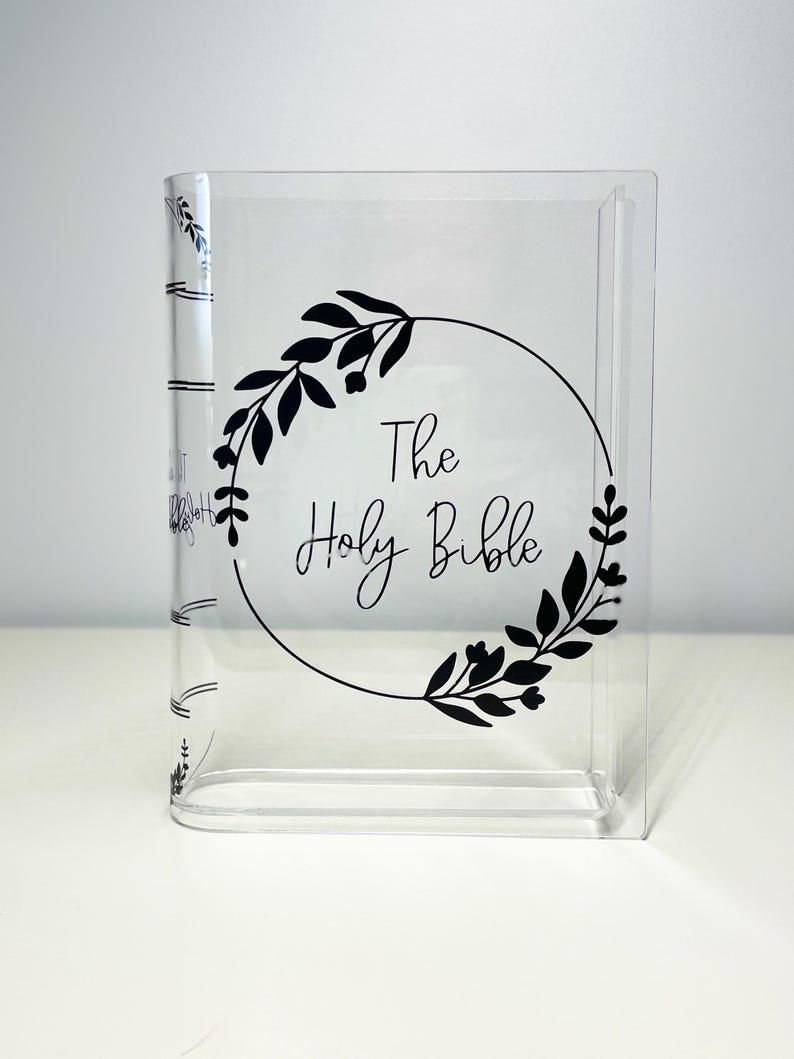 The Holy Bible Floral Acrylic Book Vase - Etsy
