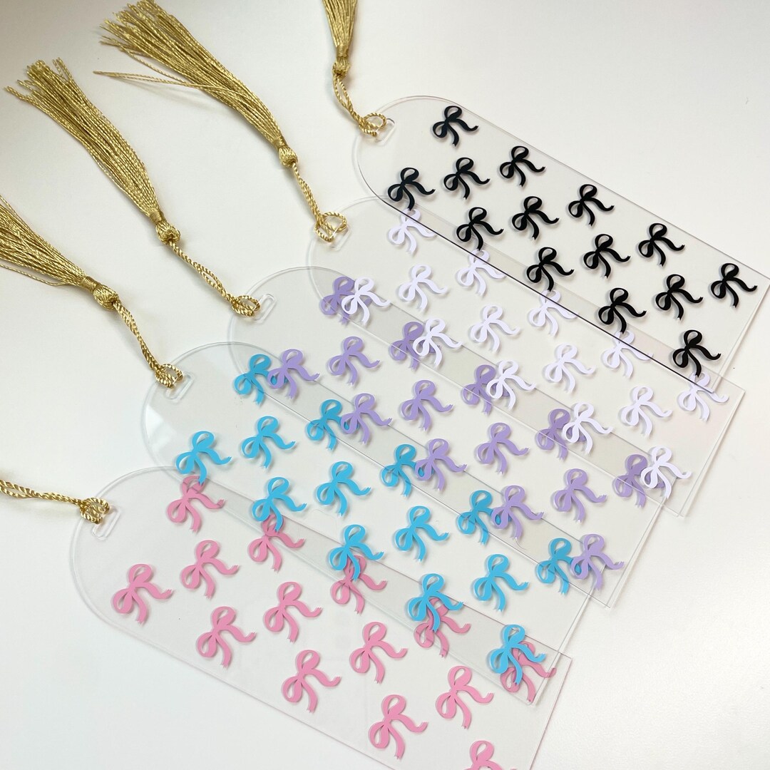 Bow Acrylic Bookmark - Etsy