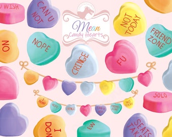 Mean candy hearts | Etsy