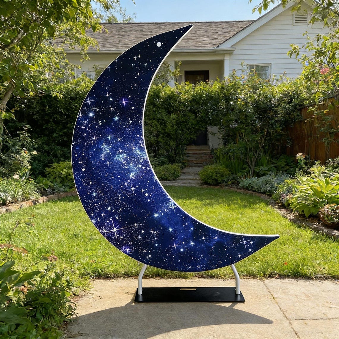 Moon Arch Stand: 6.6FT Aluminum Alloy Crescent Backdrop Baby Shower ...
