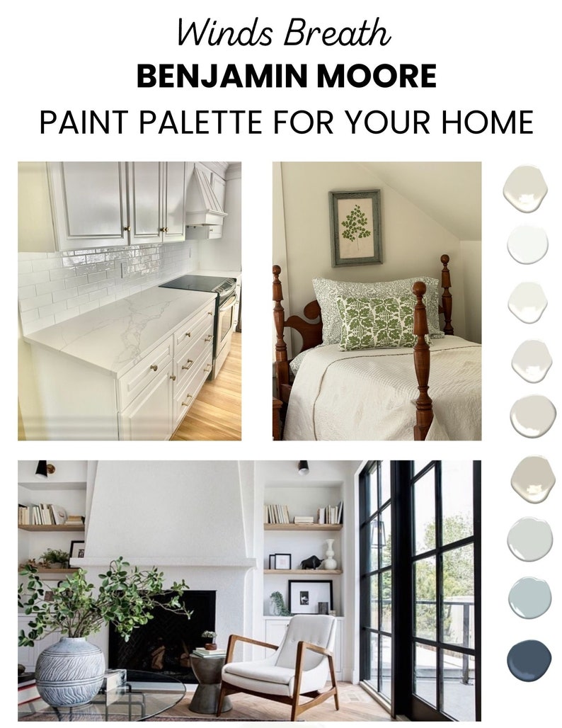 Benjamin Moore Winds Breath Paint Palette: 9 Neutral Colors (PDF ...
