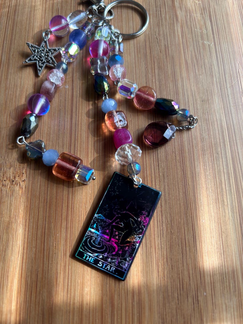 The Star Tarot Card Keychain- Divination Keychain - Witchy Spiritual ...