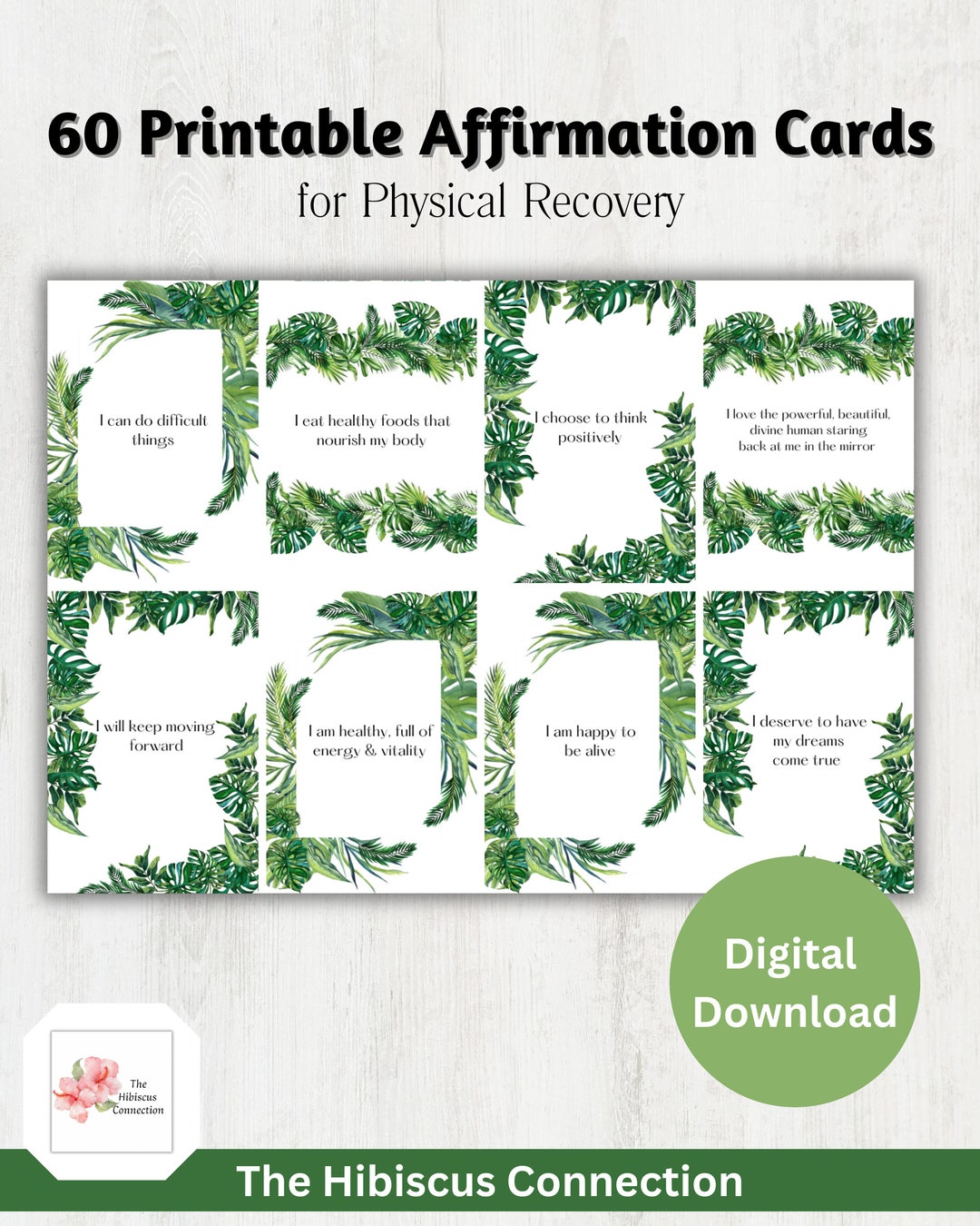 Physical Recovery Affirmation Cards Mindfulness-meditation-printable ...