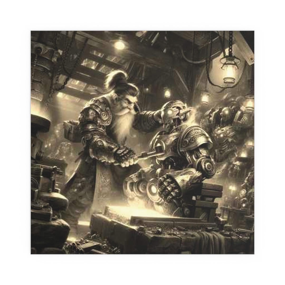 Cyberpunk Dwarf Silk Posters, Gift for Him, Artistic Wall Art, Home ...