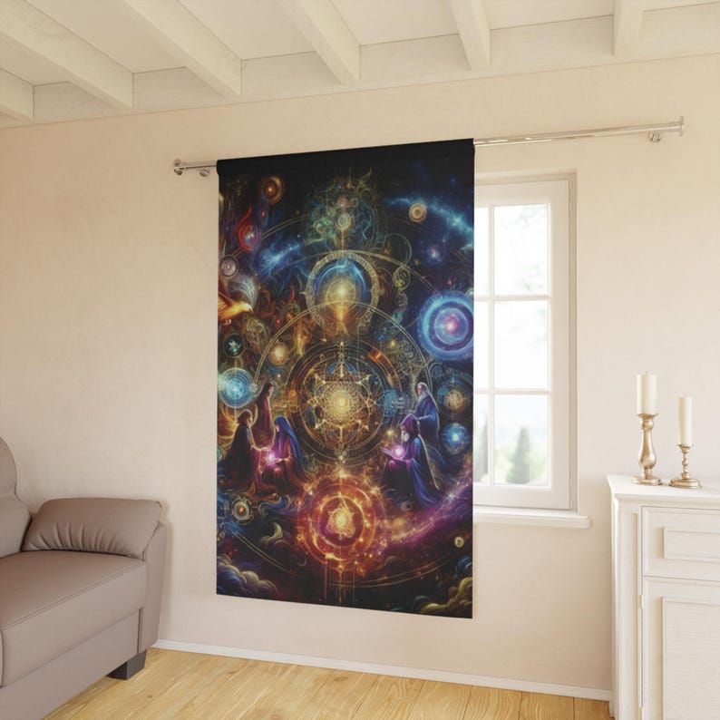 Fantasy Magic Circles Window Curtains, Home Decor, Room Darkening ...