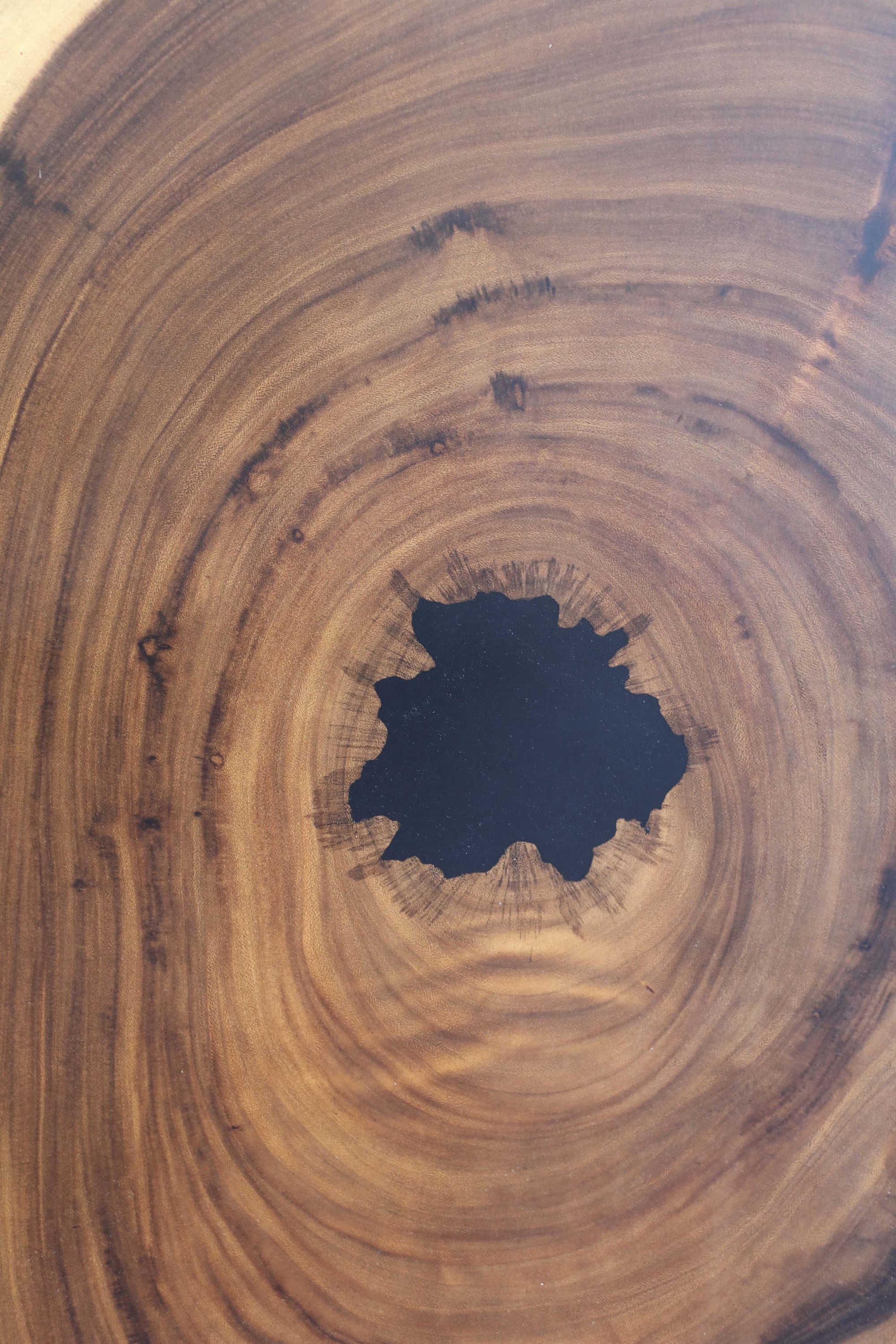 Monkeypod Coffee / Kitchen Table W/ Epoxy Resin - 52 X 41 Inches With ...