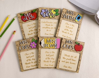 Personalized Post It Note Pad Holder Teacher - Etsy