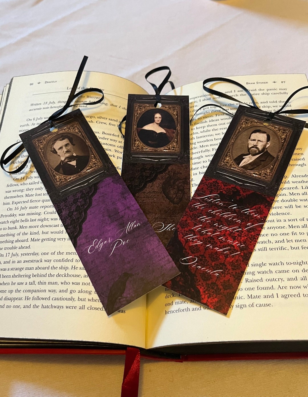 Gothic Horror Bookmark Set - Etsy