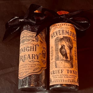 Edgar Allan Poe Potion Bottles - Gothic Horror Collection - Etsy