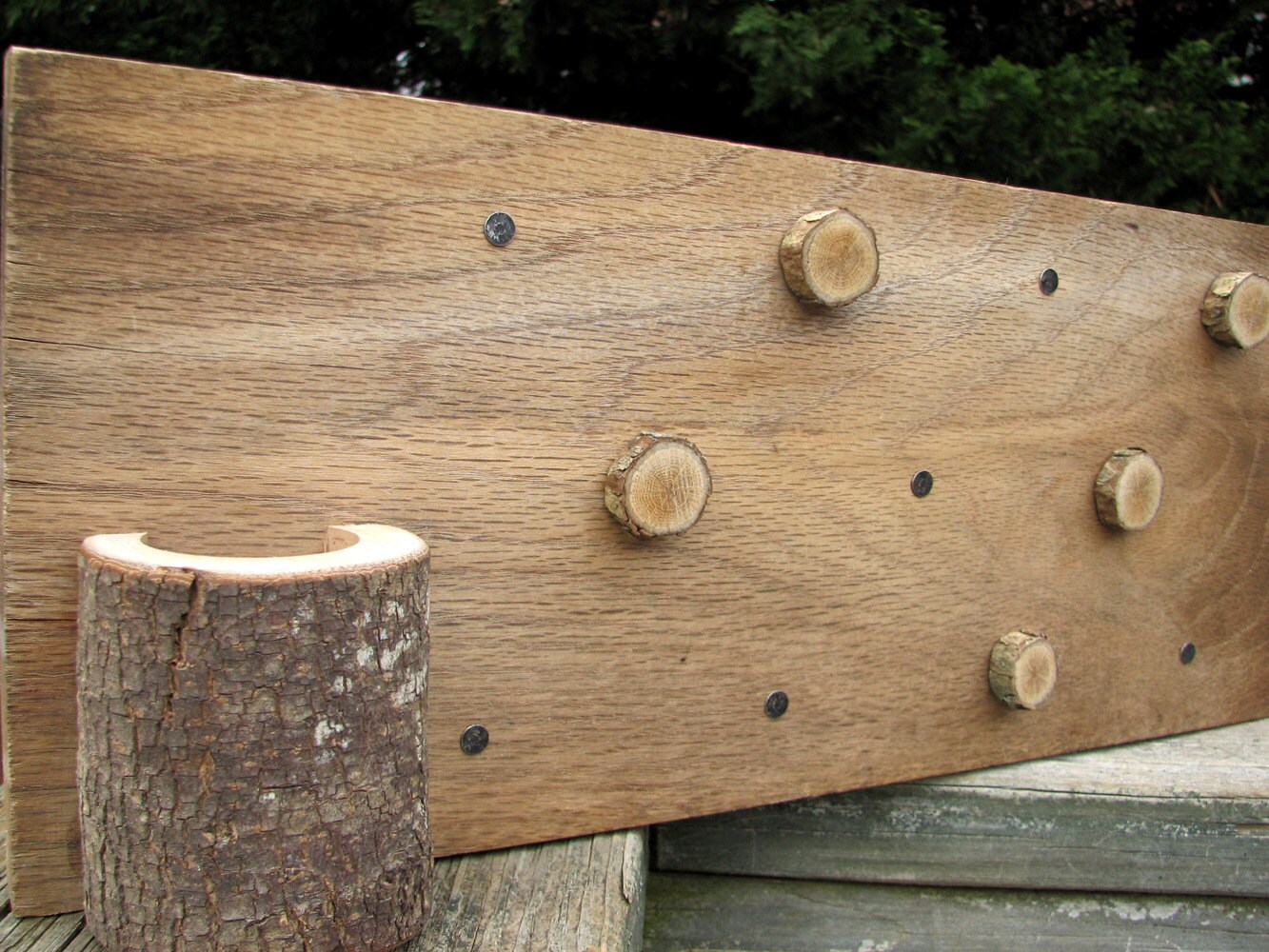 Oak Message Board Picture Frame Holder Natural With Magnets by Tanja ...