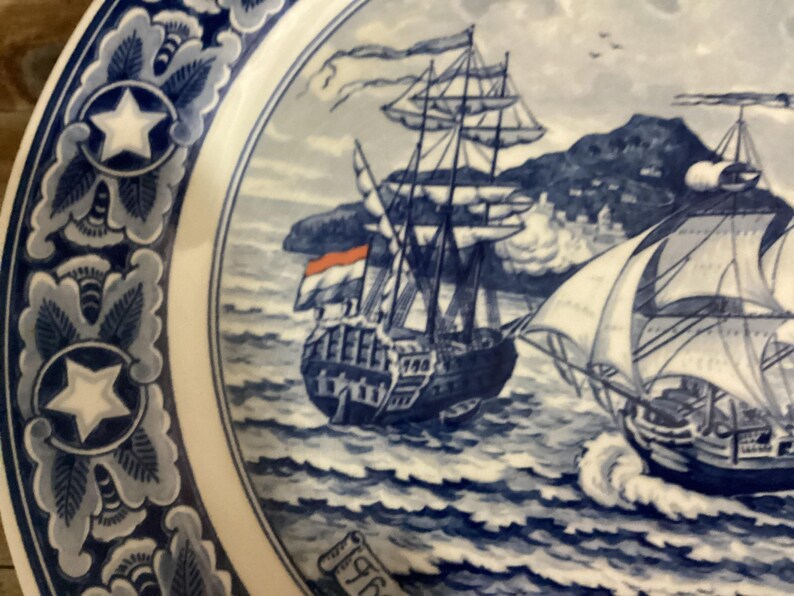 Rare Delft First Salute to the American Flag November 16, 1776 Wall ...