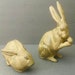 Set of 2 OMC Japan Bronze Rabbits Sculpture - Etsy