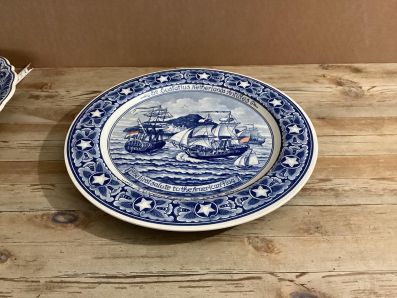 Rare Delft First Salute to the American Flag November 16, 1776 Wall ...