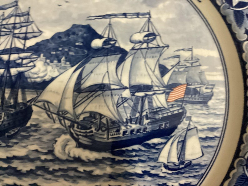 Rare Delft First Salute to the American Flag November 16, 1776 Wall ...