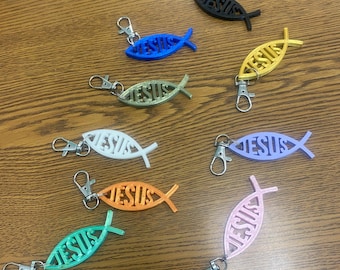Jesus Fish Keychain - Etsy