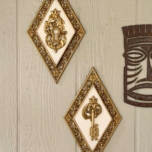 FREE Shipping-vintage Stunning *set of 4* Syroco MCM Diamond Delights ...