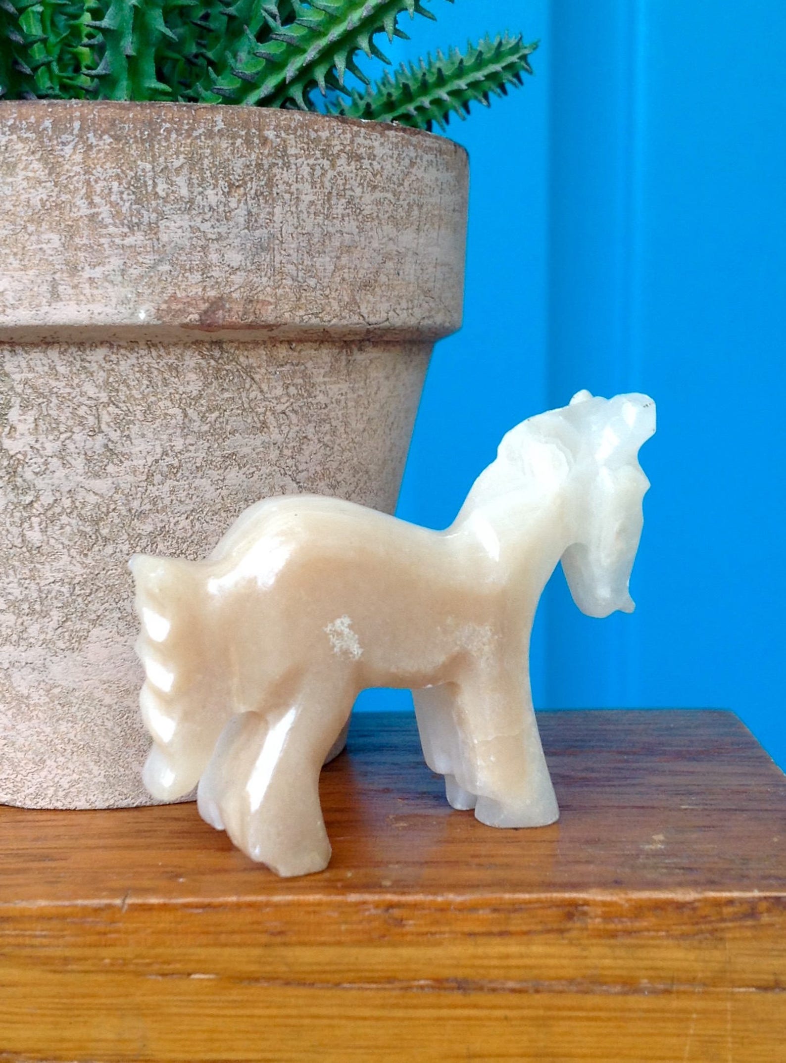 FREE Shipping-vintage pair Carved Stone Horse - Etsy