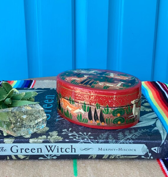 FREE SHIPPING-Vintage Amazing Kashmir Paper Mache Ani… - Gem
