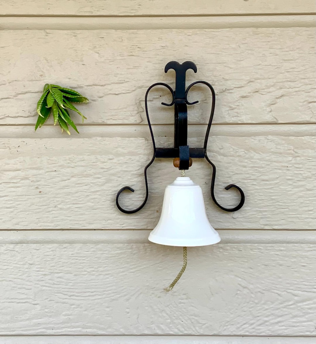 FREE Shipping-vintage Farmhouse Wrought Iron & White Ceramic/porcelain ...