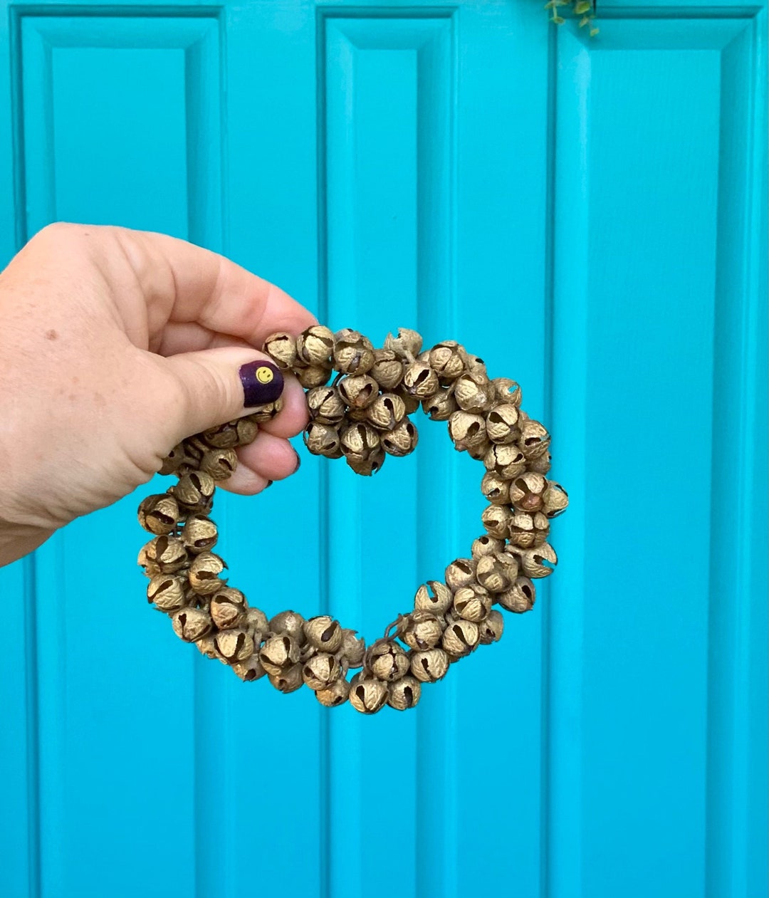 FREE Shipping-vintage *set of 2* Percussion Embossed Brass Jingle Bell ...